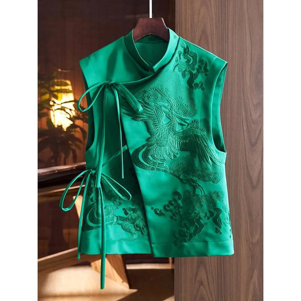 Chinese-Style-Top-Women-Tang-Clothes-Embroidery-Phoenix-Flower-Qipao ...
