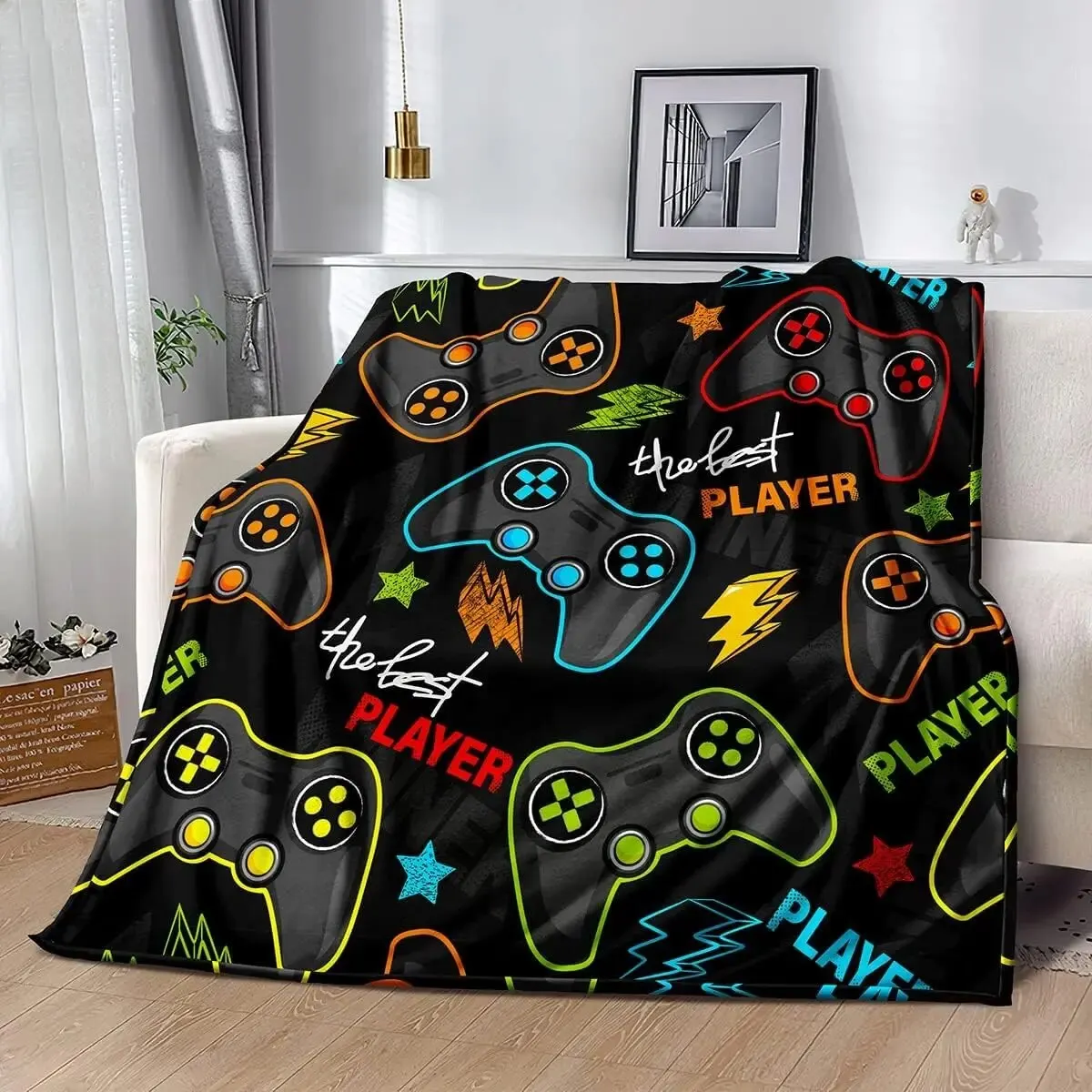 1pc-300GSM-Bedding-Gaming-Throw-Blanket-Super-Soft-Fleece-Gamer-Gift ...