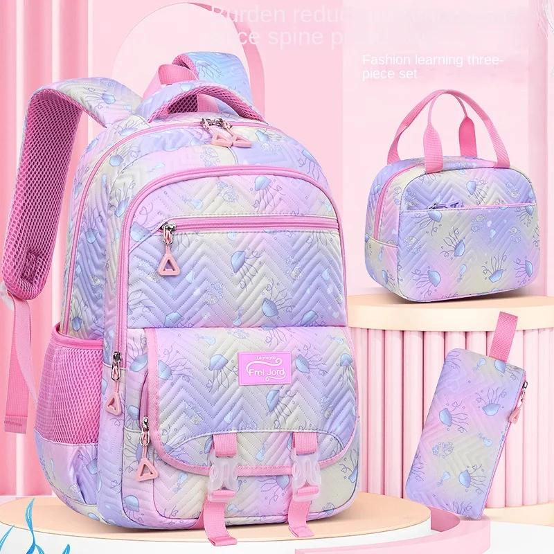 3-Pcs-Set-Colorful-School-Bags-for-Girls-Waterproof-School-Students ...