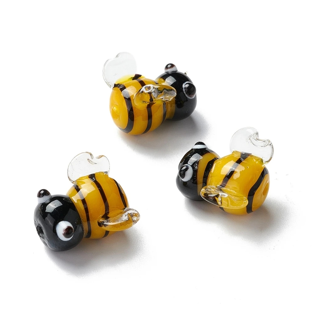 5pcs Handmade 3D Bees Lampwork Beads Cute Bees Octopus Bead for jewelry ...