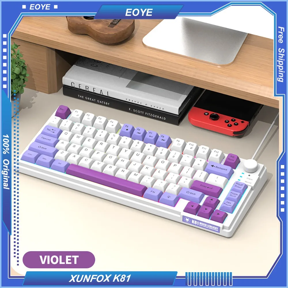 XUNFOX-Teclado-de-Patchwork-Triplo-MDA-Bola-Cap-Com-Fio-USB-Iluminado ...