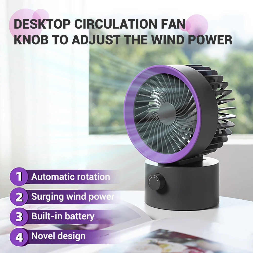 Mini-Desktop-Fan-Silent-Rotatable-Summer-Cooling-Portable-Personal-Fan ...