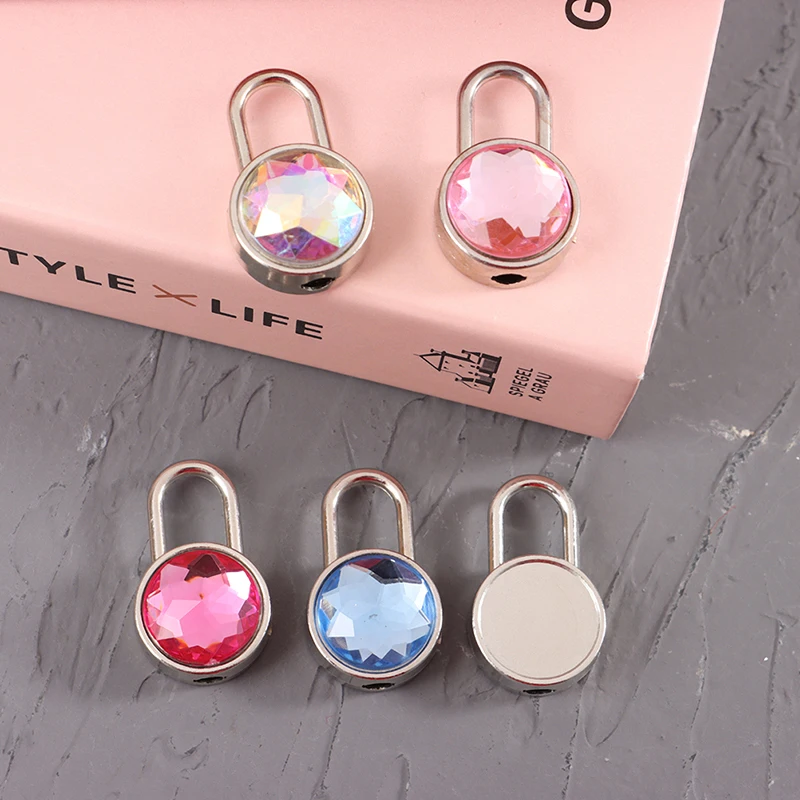 Hardware Locks With Key Lock Mini Round Shape Padlock Color Diamond For ...