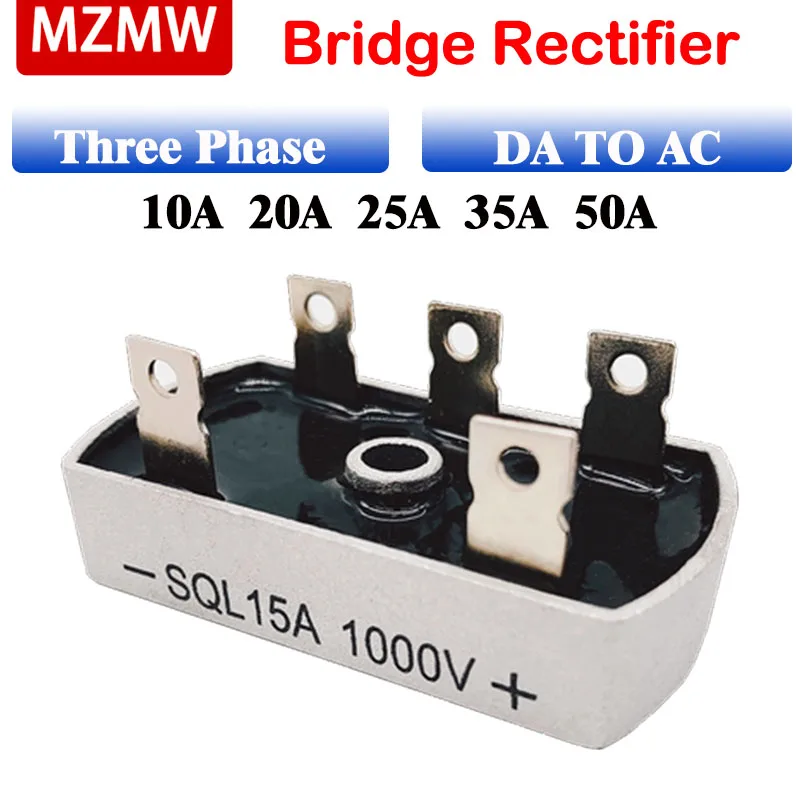 MZMW Three Phase Rectifier Bridge SQL-1010 10A 20A 25A 35A 50A 1000V ...