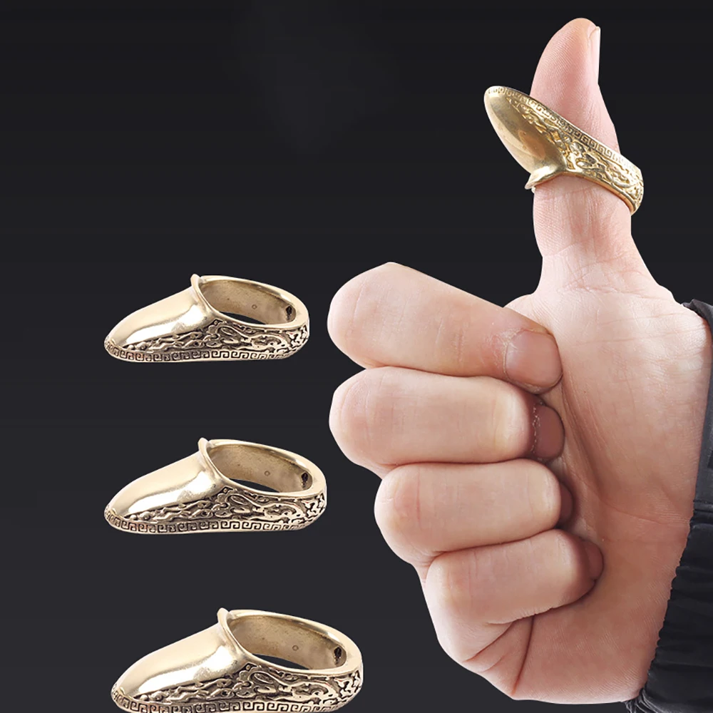 Newest-Archery-Thumb-Guard-Ring-Finger-Protector-Brass-Silver-Thumb ...