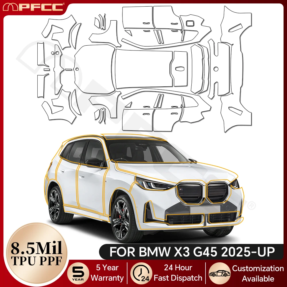 For BMW X3 G45 Sport 30 M50 M Sport 2025 8.5Mil TPU Paint Protection ...