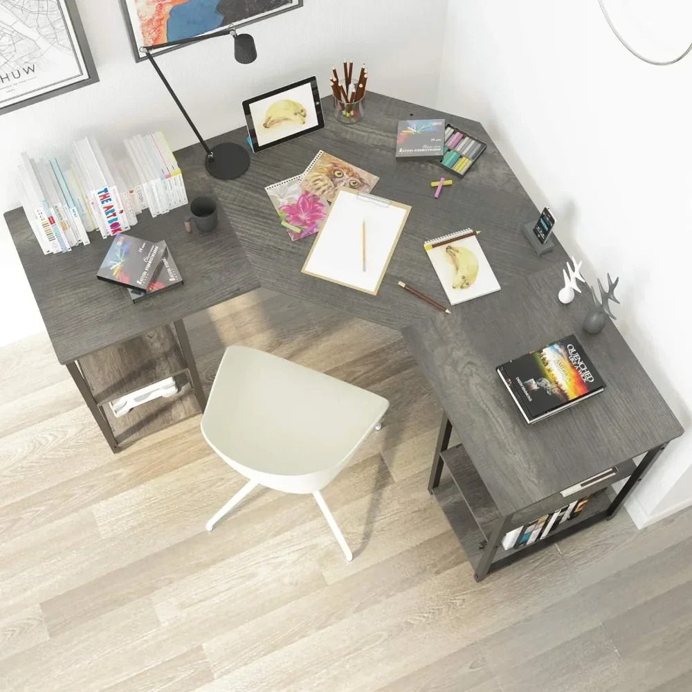 Home-Office-Writing-Workstation-Living-Room-Corner-Table-Large-L-Shaped ...