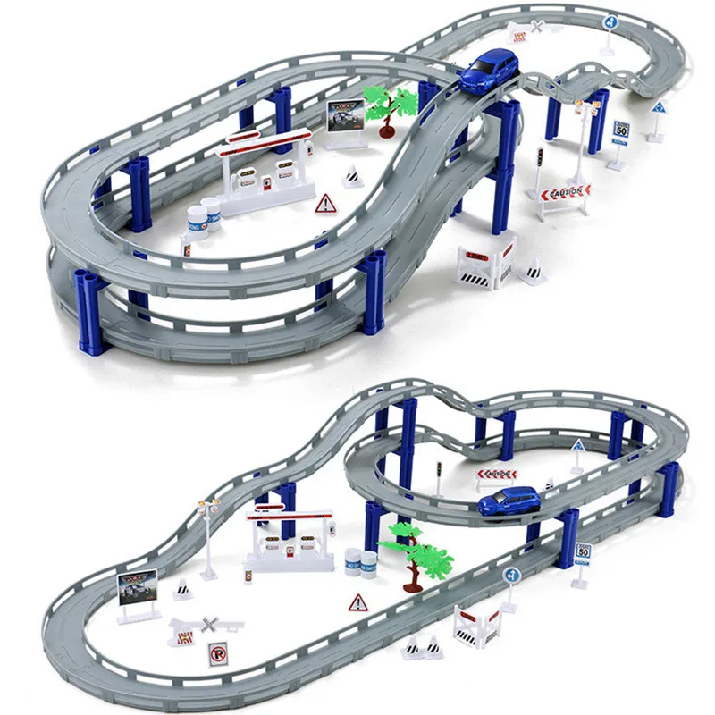Railway-Electric-Racing-Track-Play-Set-Educational-DIY-Bend-Flexible ...