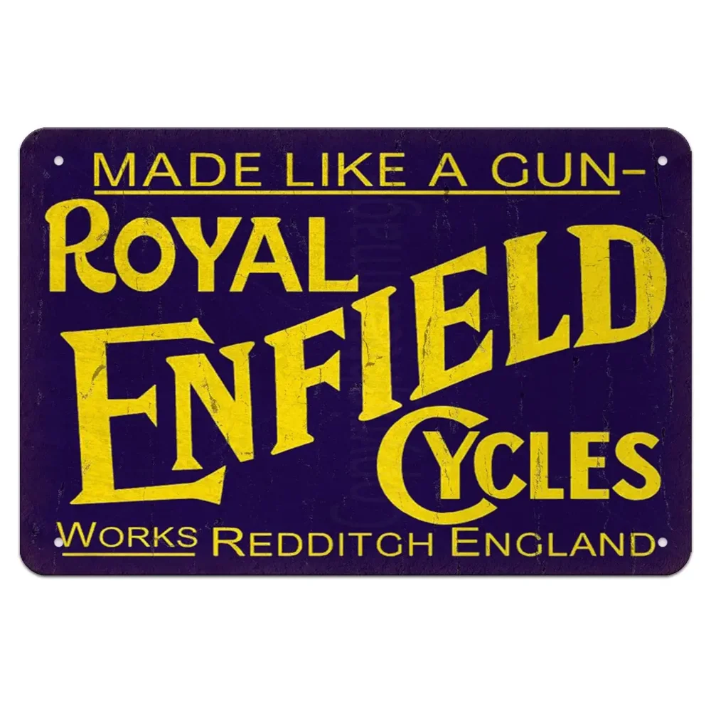 Exclusive Royal Enfield Retro Metal Sign. Ideal for Home, Garage & More ...