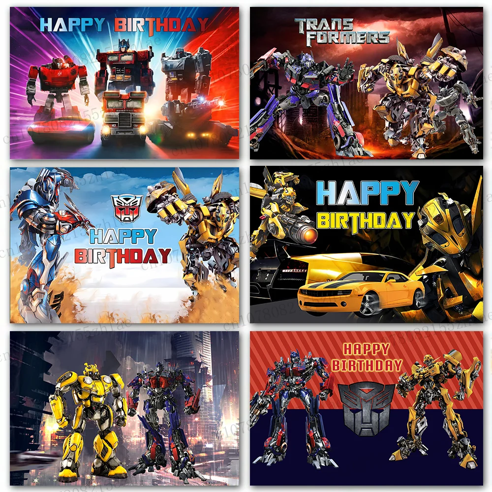 Transformers-Birthday-Party-Photo-Background-Baby-Shower-Photography ...