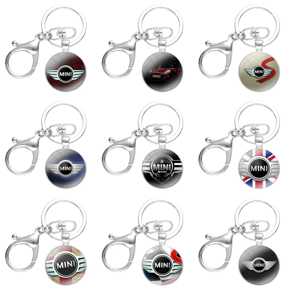 British-UK-classic-national-car-mini-cooper-Keychains-Handmade-Glass ...