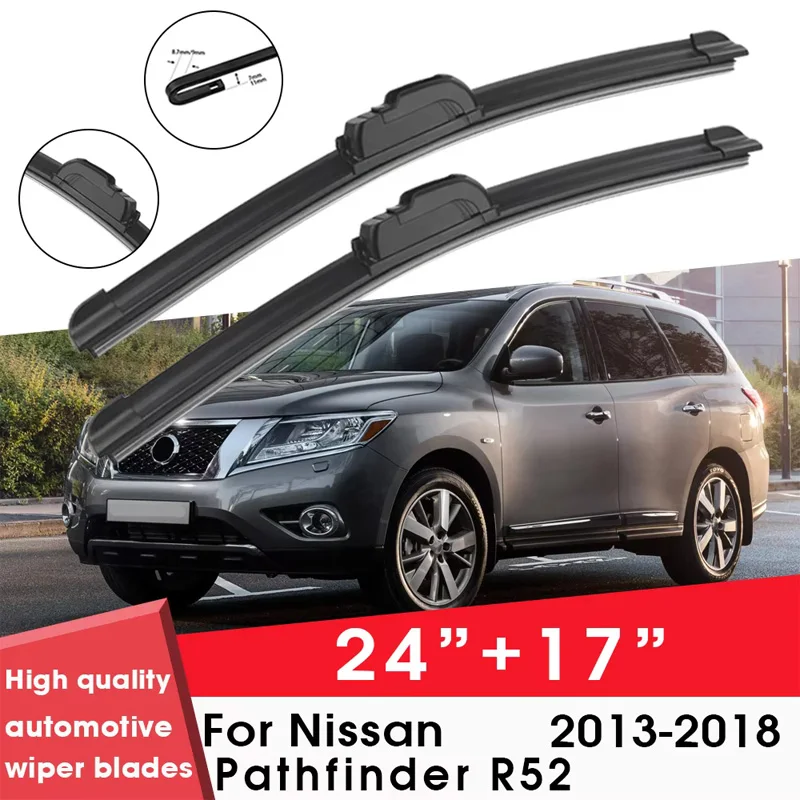Car Wiper Blade Blades For Nissan Pathfinder R52 2013-2018 24"+17 ...