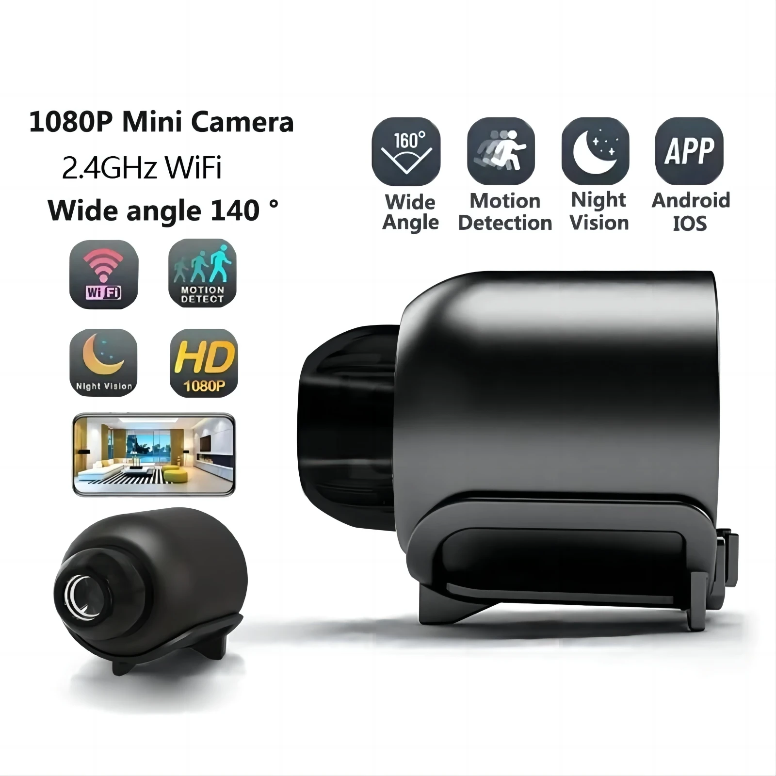Indoor-Security-Vigil-ncia-Camcorder-Mini-C-mera-Wi-Fi-Monitor-Do-Beb ...