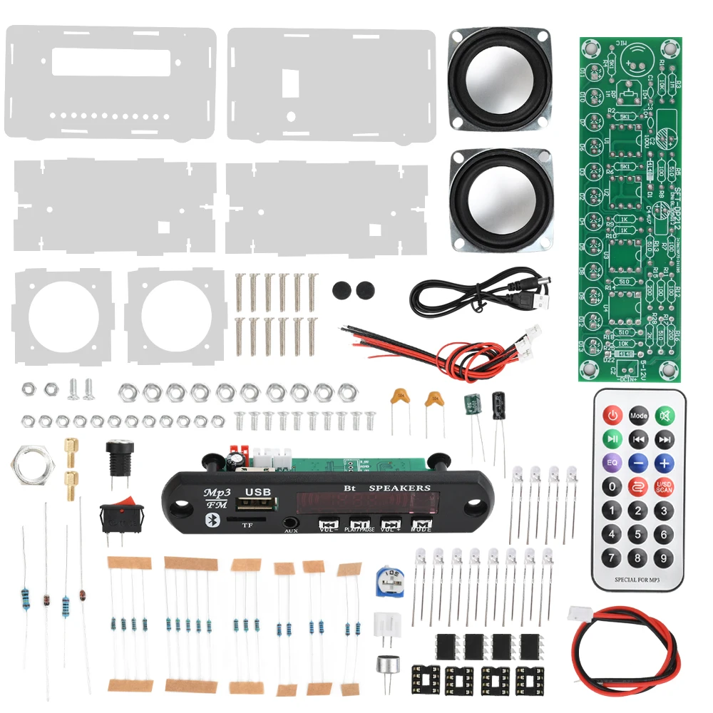 Bluetooth -Compatible Speaker Kit with FM Radio DIY Soldering Project ...