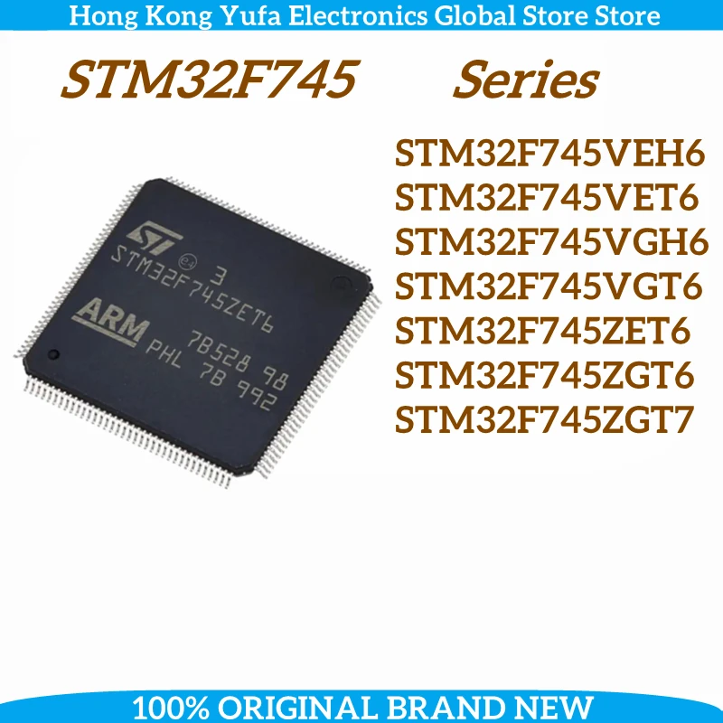 100-New-STM32F745VEH6-STM32F745VET6-STM32F745VGH6-STM32F745VGT6-STM32F745ZGT6-Series-STM32F745 ...