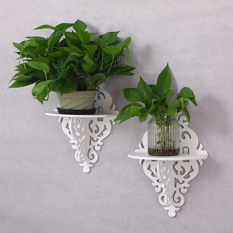 Wall shelves wall mounted non perforated storage board wall bedroom ...