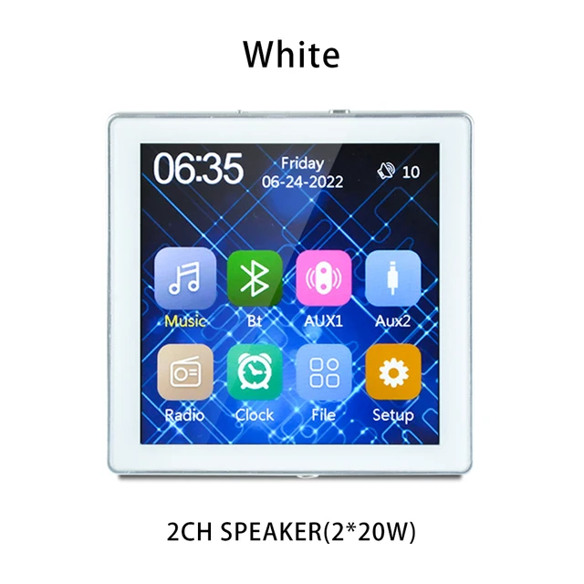 Smart Bluetooth Wall Amplifier Home Theater 4inch Touch Screen 2 or 4 ...