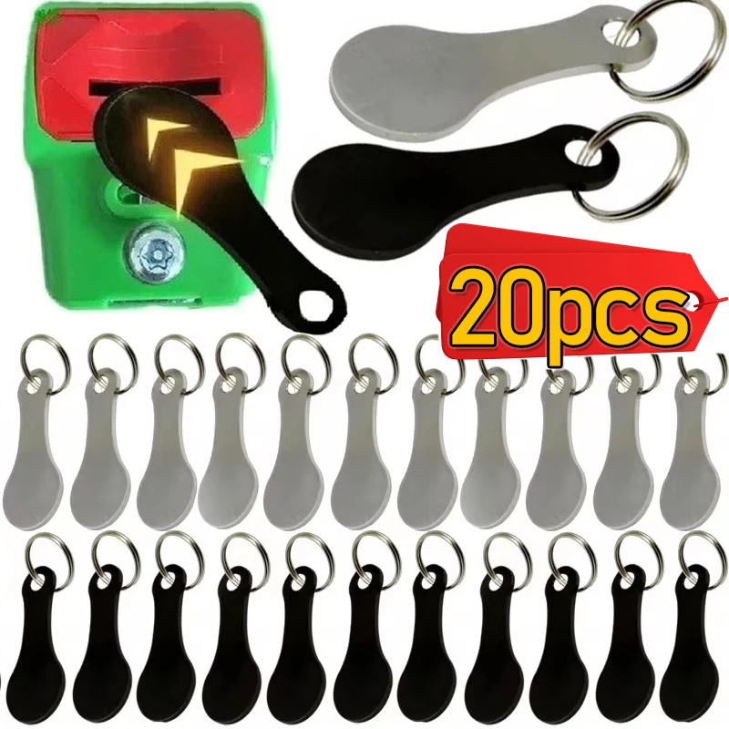 3-20pcs-Metal-Shopping-Cart-Tokens-Trolley-Token-Keyring-Decorative ...