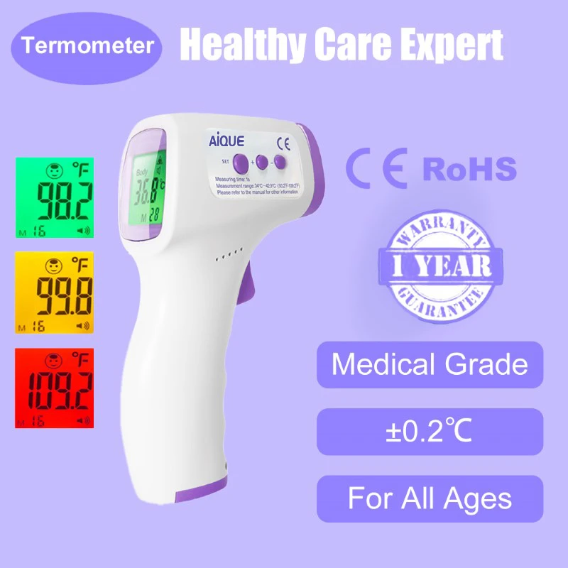 AiQUE Baby Digital Infrared Forehead Thermometer Fever Contactless ...