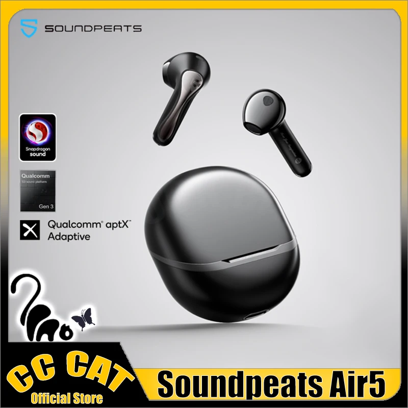 Soundpeats-Air5-Wireless-Bluetooth-Earphones-AI-ANC-HiFi-Noise ...