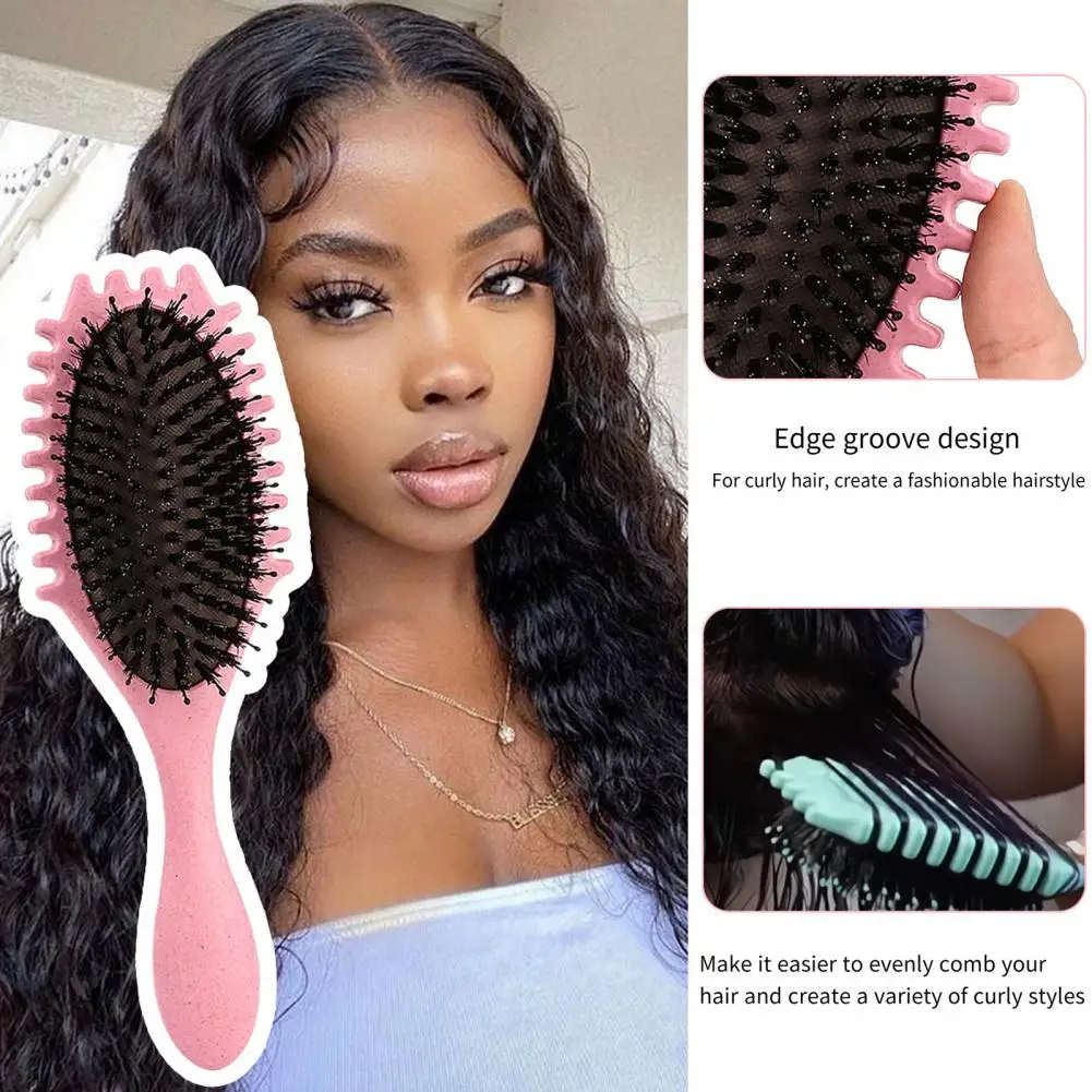 Curl-Defining-Brush-Ergonomic-Handle-Brush-Soft-Bristle-Curl-Defining-Hair-Brush-Enhance-Curly ...