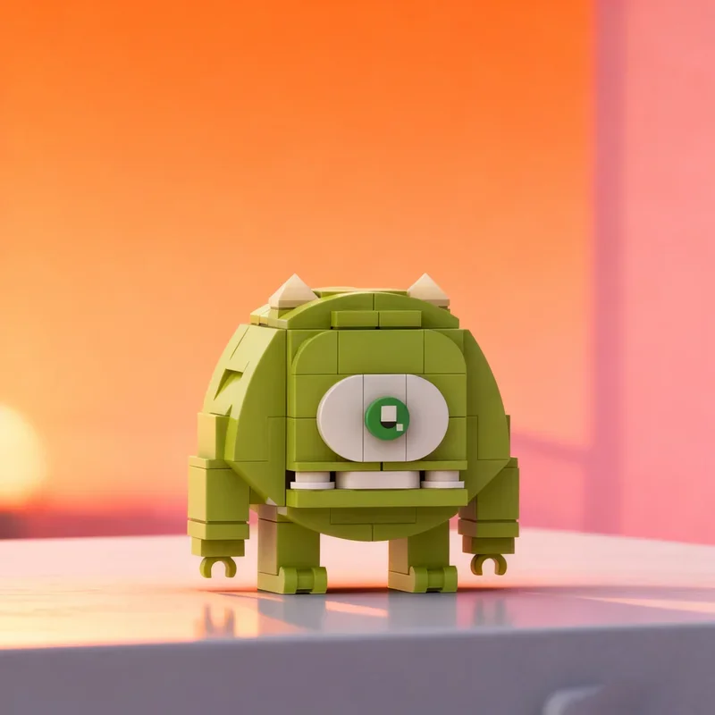 121pcs MOC Mike Wazowski Monters Inc Brickheadzed Model Building blocks ...