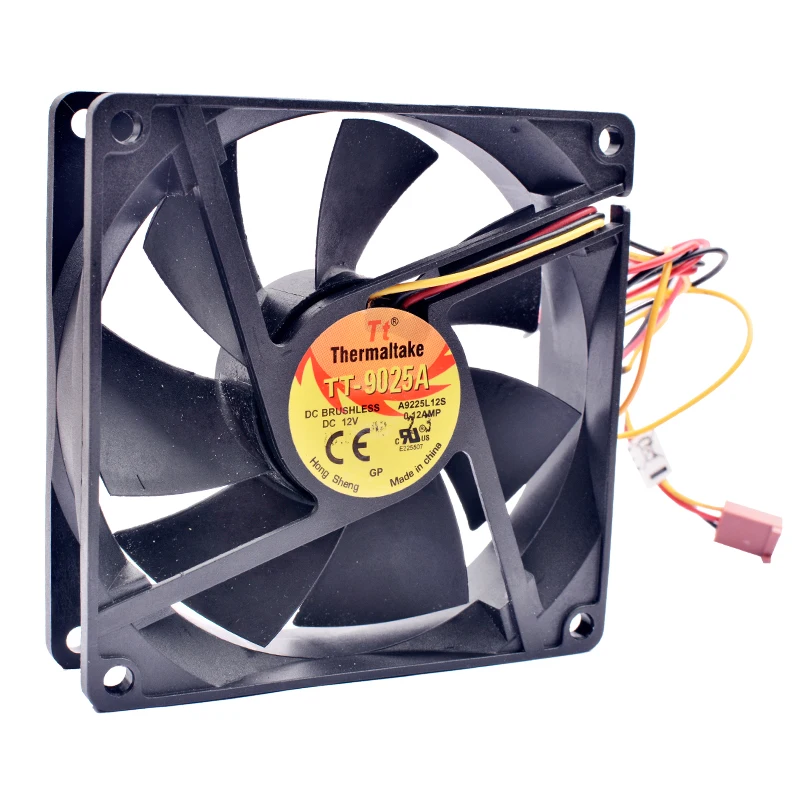 TT-9025A-A9225L12S-9-2cm-92mm-fan-92x92x25mm-DC12V-0-12A-3pin-RPM ...