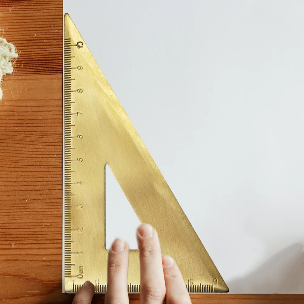 Ruler Measuring Tool Brass Protractor Precision Scale Drawing Triangle ...