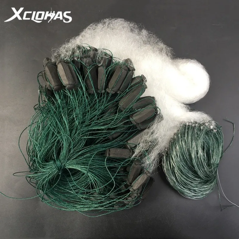 50M-Single-Layer-Fishing-Net-Gill-Net-With-Floats-Nylon-Trap-Sticky ...