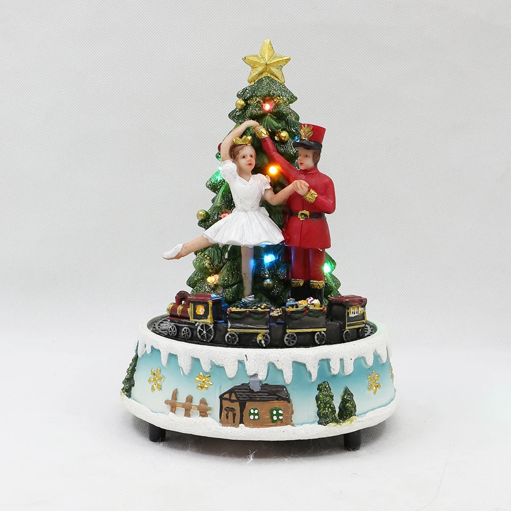 Dancer-Figurines-With-Christmas-Tree-Ornaments-Revolving-Train-Music ...