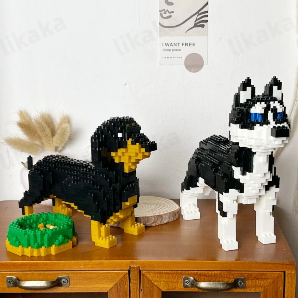 Animals-Building-Blocks-Micro-Dog-Husky-Dachshund-Diamond-Pet-Model ...