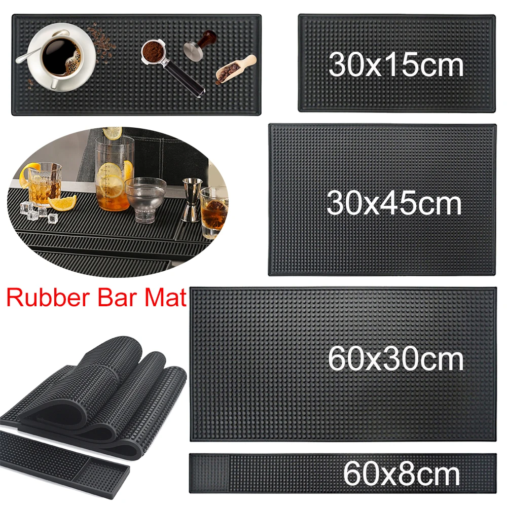 Rubber-Bar-Mat-Anti-slip-PVC-Coffee-Bar-Mats-Cup-Mat-Waterproof-Heat ...