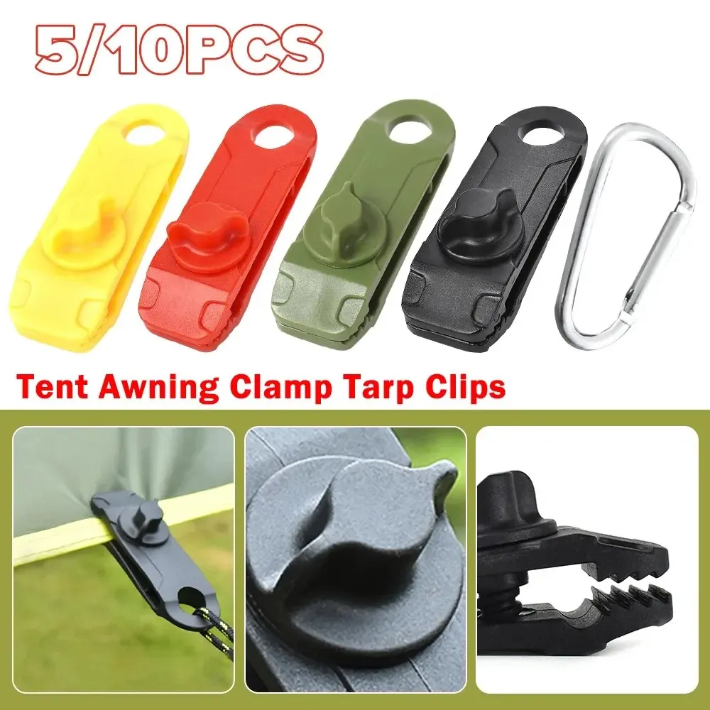 10PC-Awning-Clamp-Tarp-Clips-Heavy-Duty-Lock-Grip-Tent-Fasteners-Clips ...