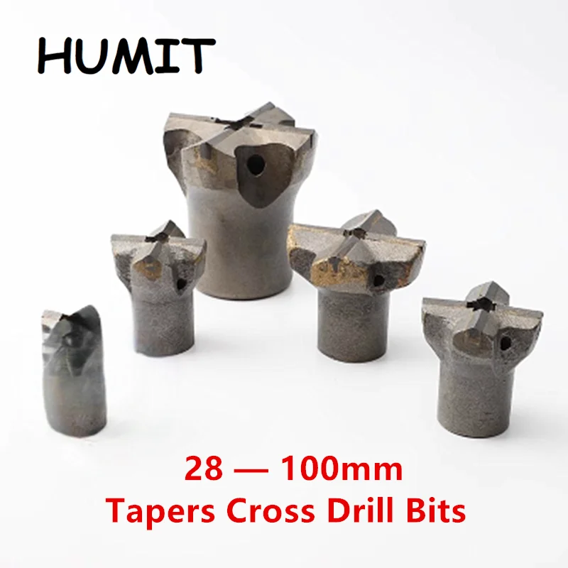 1-5-10pcs-28-100mm-Hard-Alloy-Rock-Cross-Chisel-Drilling-Bits-Taper ...
