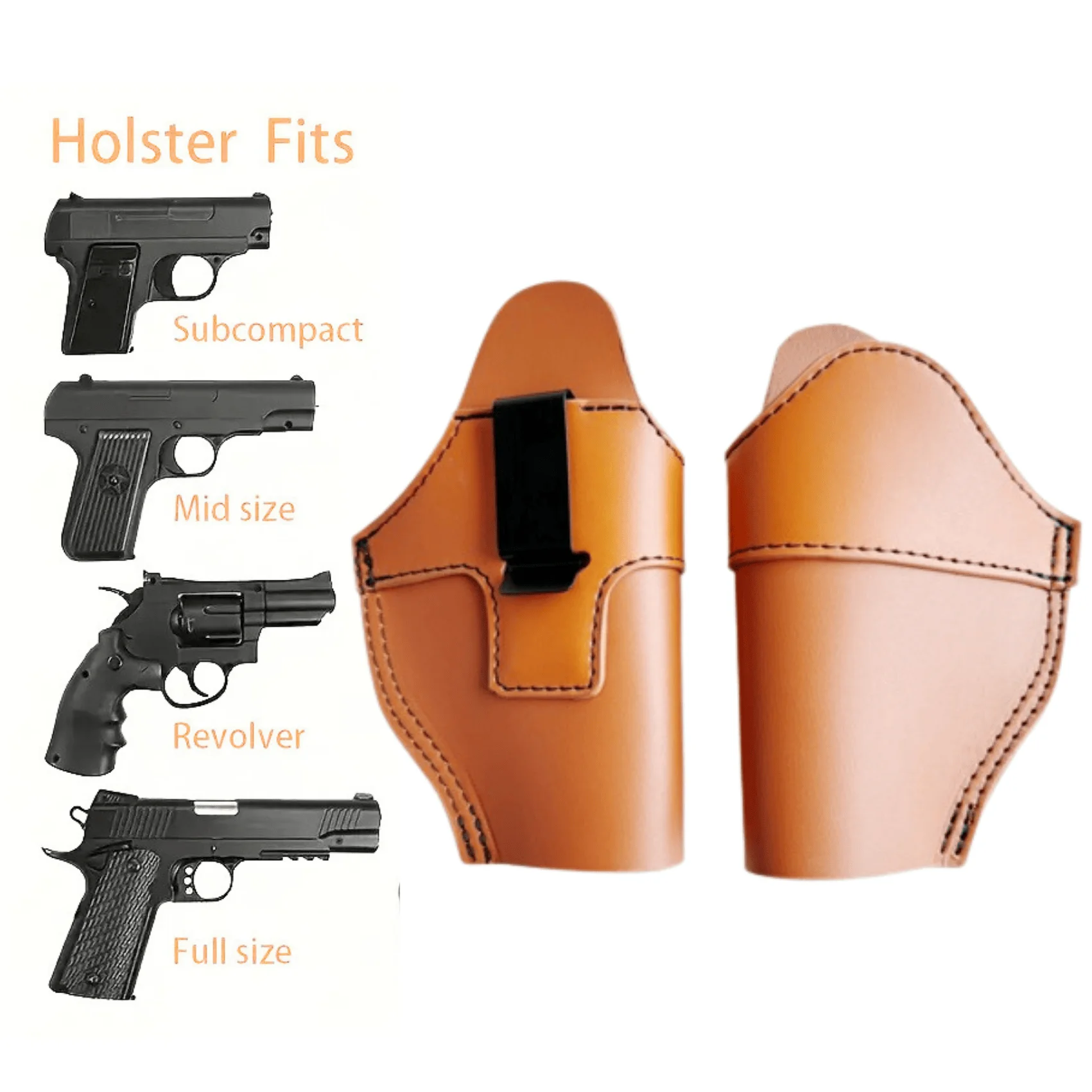 Coldre de couro genuíno estilo 92, bolsa tática universal de couro para ...