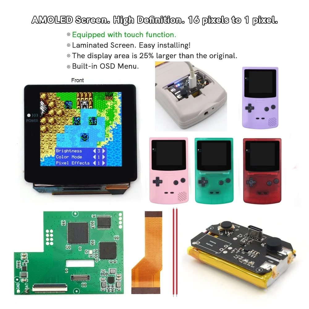 Type-C-port-Rechargeable-OLED-Screen-Touch-Laminated-AMOLED-Screen-Drop ...