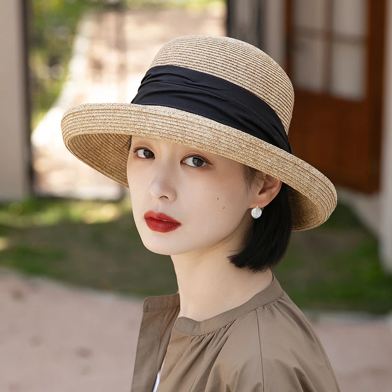 Straw-Hat-Women-Summer-New-Retro-Curling-Sun-Protection-Sun-Hat-Fashion ...