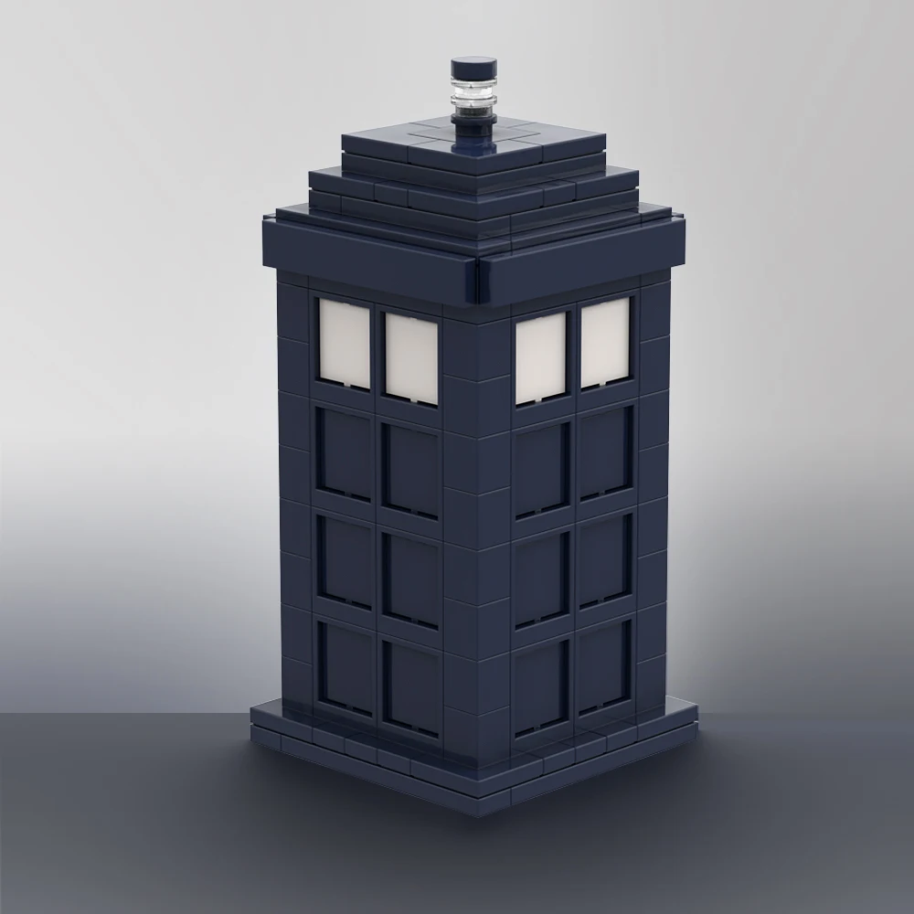 Gobricks-MOC-Openable-Doctor-Who-Tardis-Building-Block-Kit-Blue-Booth ...