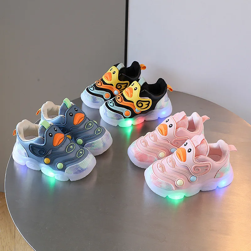 Baby Led Shoes For Kids Luminous Sneakers Breathable Toddler Shoes For ...