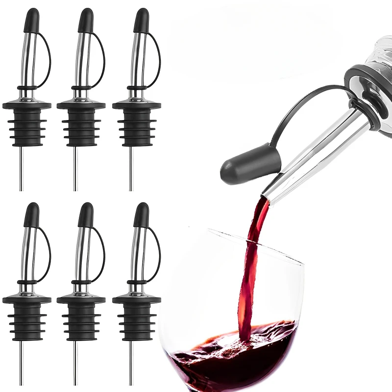 5-1pcs-Stainless-Steel-Wine-Pourer-Durable-Wine-Liquor-Flow-Bottle ...