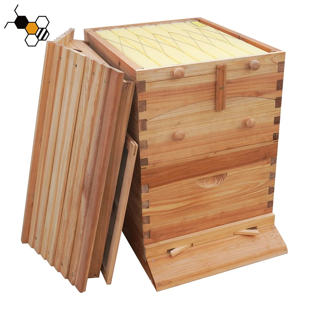 Bee-Hives-Boxes-And-Frames-Starter-Kit-7Pcs-Automatic-Beehive-Honey ...
