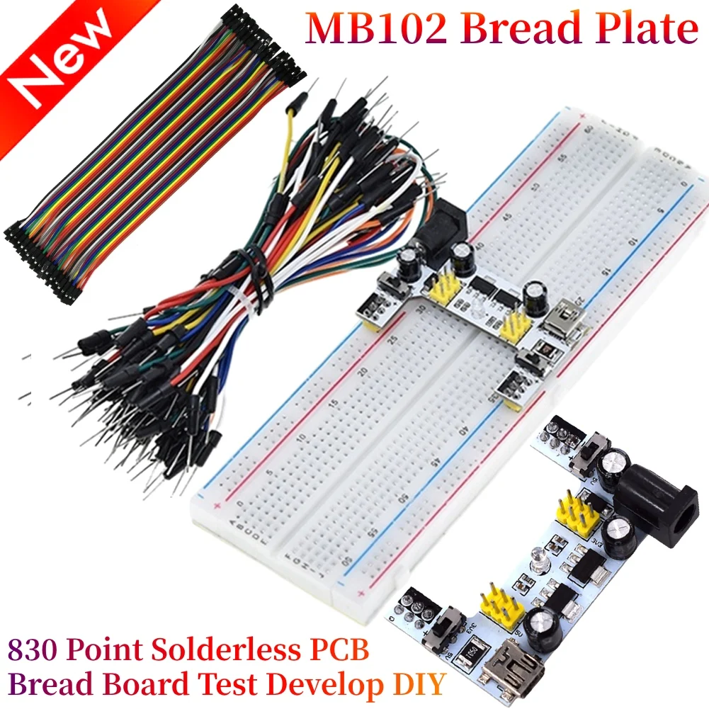 MB-102-MB102-Prototype-Breadboard-400-830-Point-Solderless-PCB-Bread ...