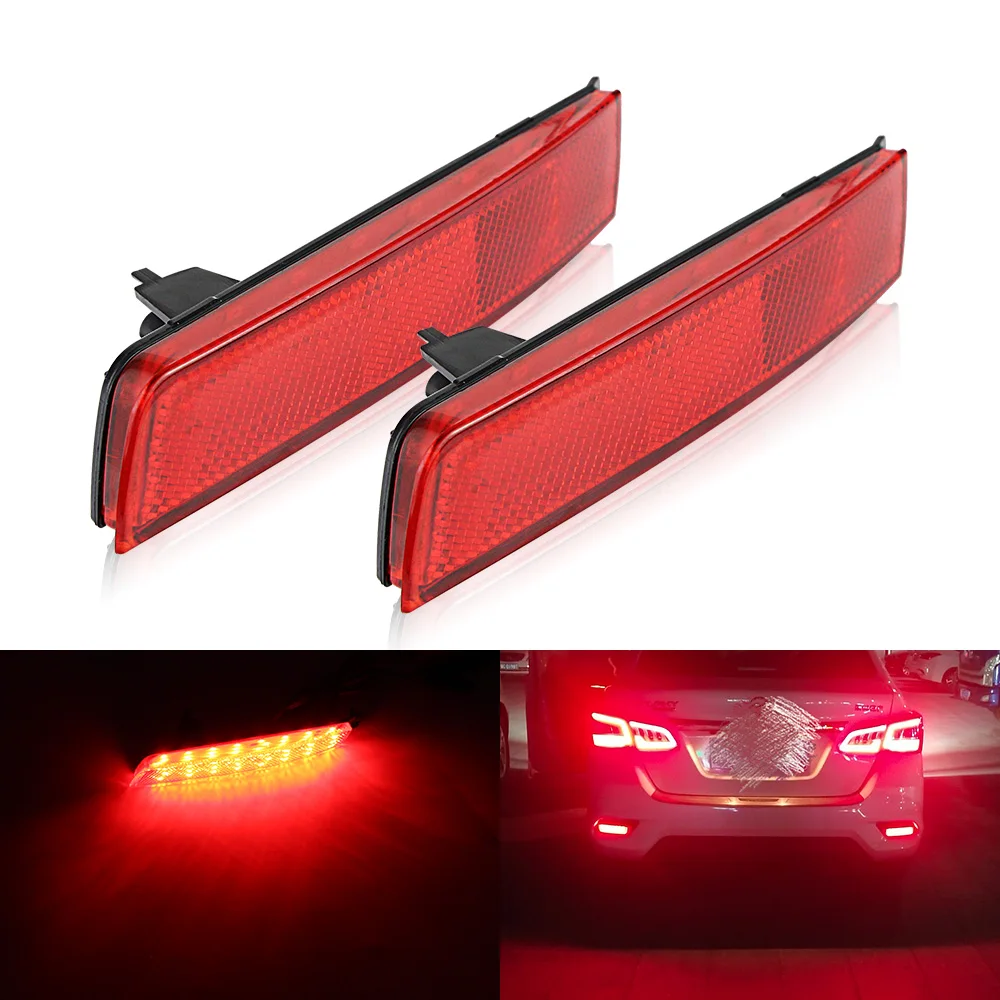 1-Pair-LED-Rear-Bumper-Reflector-Light-For-Nissan-Juke-Murano-Infiniti ...