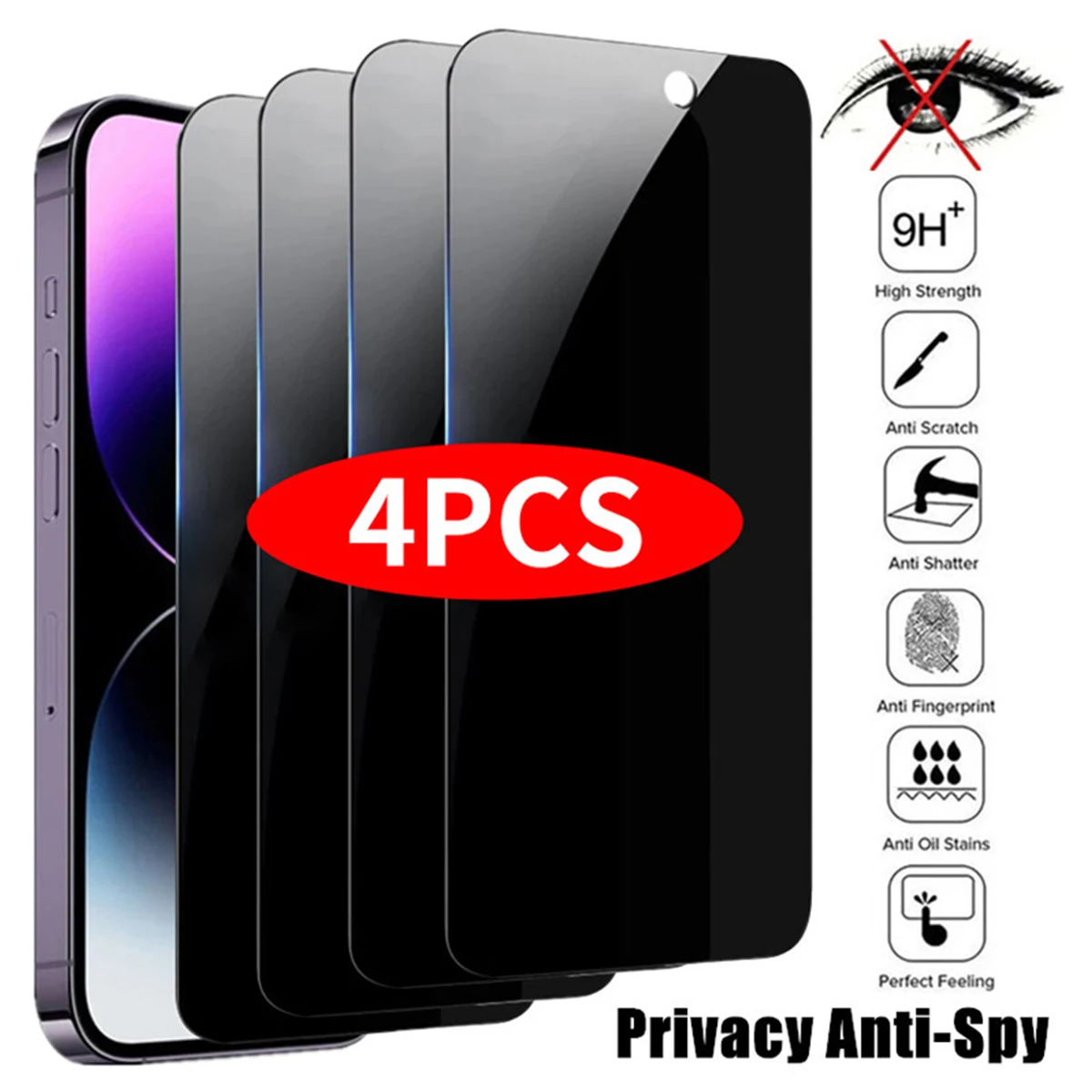 4PCS-Privacy-Glass-for-iPhone-14-Pro-Max-7-8-Plus-Anti-spy-Screen ...