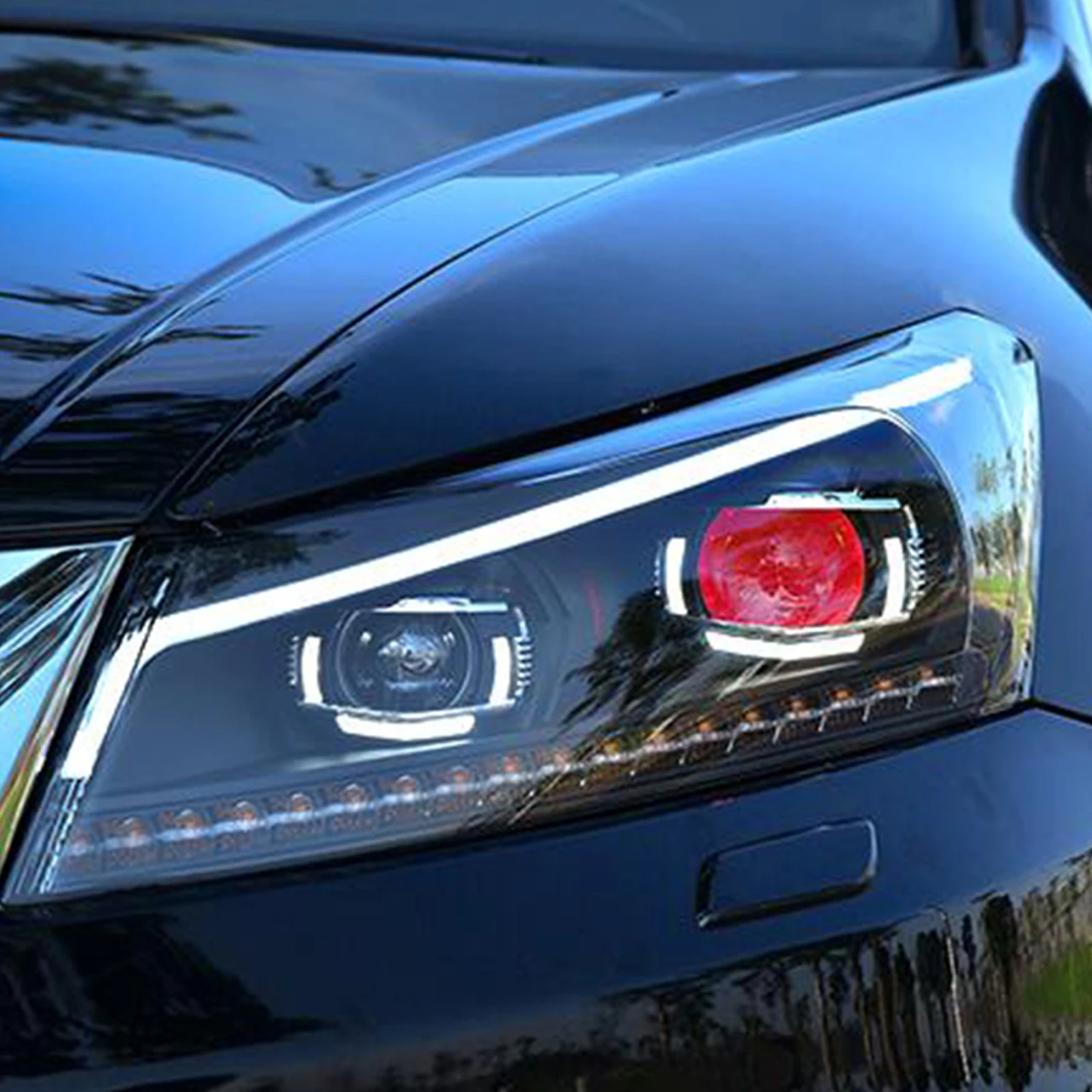 Modified LED Lens Full LED Headlight Assembly with Auto Parts Highlight Demon Eye ColorFor Honda Accord 8th Gen 2008 2012 AliExpress