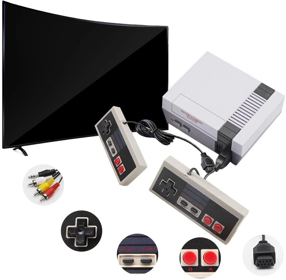 Retro 8-Bit NES TV Game Console Games Console Mini Clássico Europeu ...