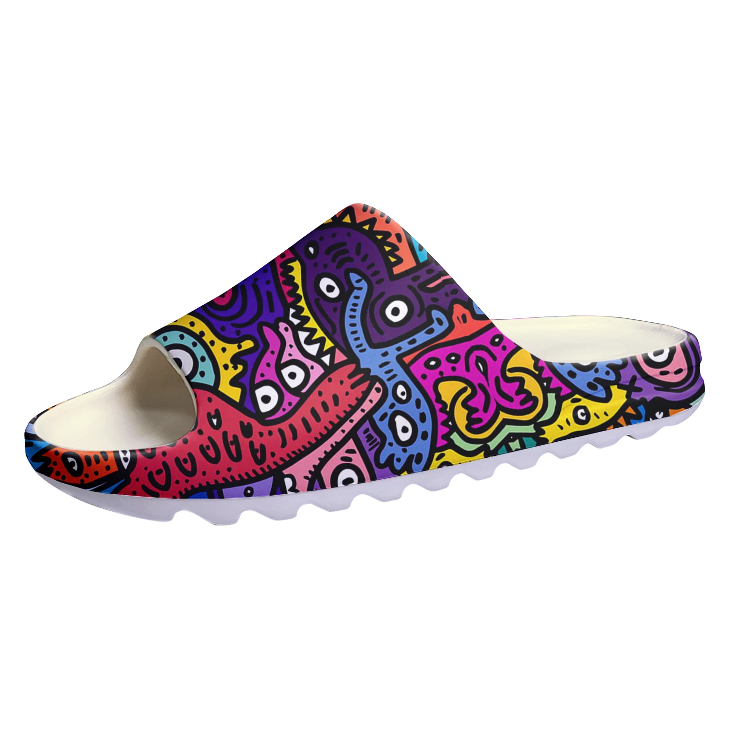 Graffiti-Monsters-Street-Art-Soft-Sole-Sllipers-Home-Clogs-Customized ...