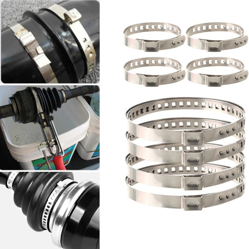 48/24/2PCS 20-120mm Pipe Clamps Adjustable Stainless Steel Drive Shaft ...