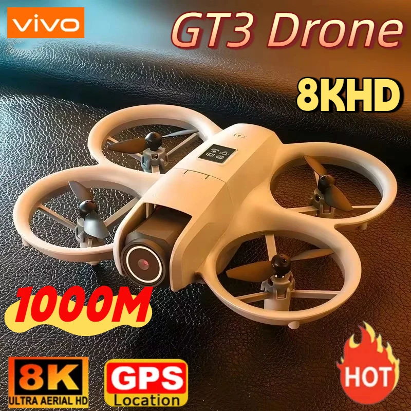 VIVO GT3 Mini Foldable GPS Drone 8KHD Photography Optical Flow ...