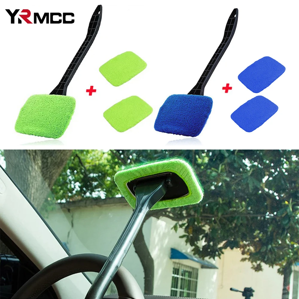 Car-Window-Cleaning-Brush-Kit-Long-Handle-Brushes-Windshield-Wiper-Auto ...